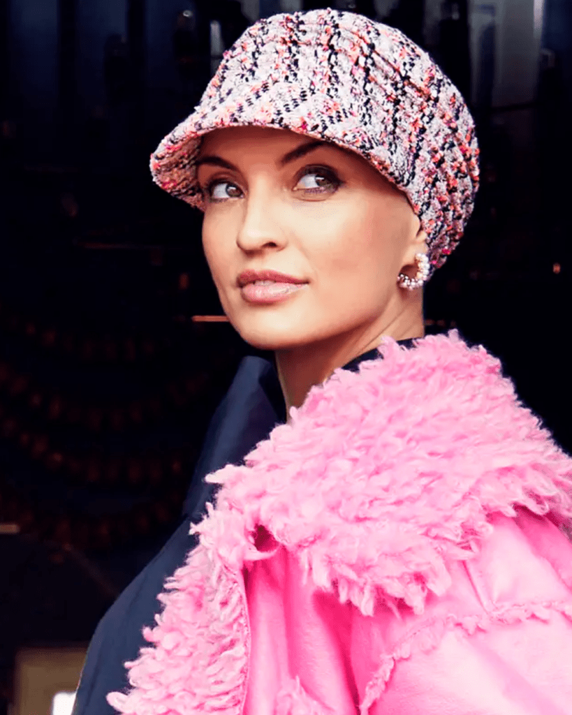 Turbante Pandora gorra boho - Confeti sinfonía bouclé rosa - Livit ...